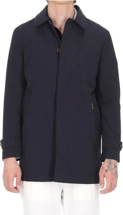 Moorer Homme, Vestes, Bleu, Taille: S Soprabito in nylon linea Acqua mod. Vittor-Kn