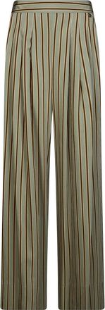 Liu Jo Femme, Pantalons, Vert, Taille: 38 FR Pantalon Large Rayonne Ray&eacute;