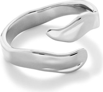 Monica Vinader Asymmetrischer The Wave Ring - Silber