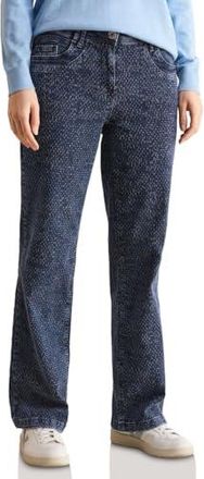 Cecil B378661 Jean Large boucl&eacute; &agrave; Jambes Larges, Mid Blue Wash, 36W / 32L Femmes