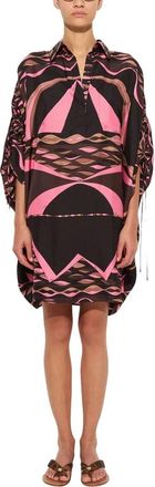 Pucci Caftan en soie imprim&eacute; Dune - Femme - Robes - Multicolore - Taille: 40 FR