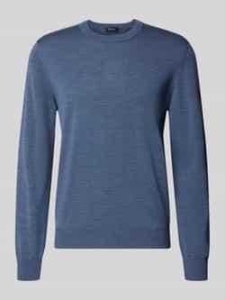 Maerz Strickpullover aus Schurwolle mit Label-Detail