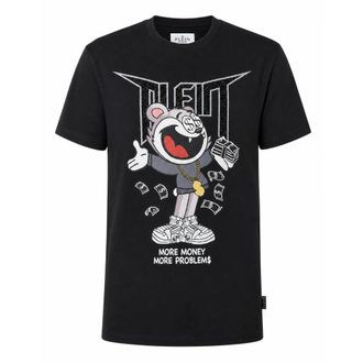Philipp Plein Homme, Tops, Noir, Taille: XL T-Shirt Col Rond Ss Money