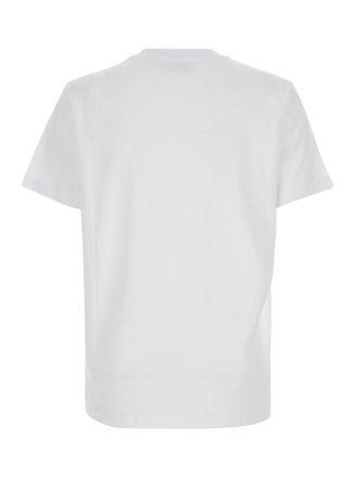 Msgm Womens T-Shirt Round Neck White Cotton T-Shirts & Jerseys