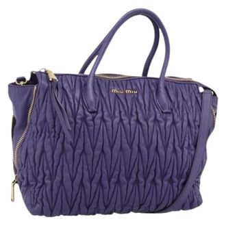 Miu Miu Sac &agrave; main Pre-owned - Femme - Pre-owned - Violet - Taille: ONE Size
