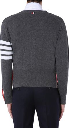 Thom Browne Cashmere V-Neck Cardigan - Gray