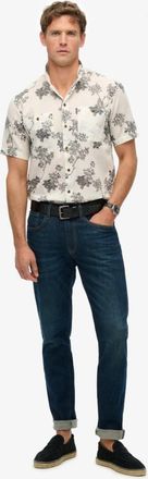 Superdry Chemise de plage à manches courtes - Blanc optique yoshino