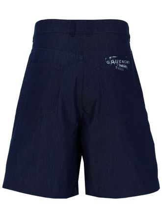 Givenchy Logo-Detailed Cotton-Blend Shorts - Blue