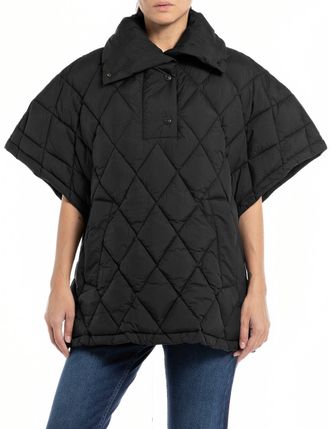 Replay Damen Weste mit Kragen, Black 098 (Schwarz), XL