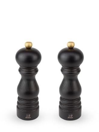 Peugeot Duo Paris - Moulin à Poivre + Moulin à Sel 18 cm - Réglage Classique - Bois Revalorisé Labellisé PEFC - Fabrication Française - Coloris Chocolat