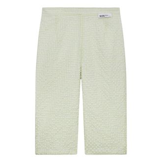 GCDS Vichy Capri Hose - - Trousers - Damen - Gr&uuml;n - 2XL