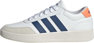 adidas Herren BREAKNET 3.0 Shoes, FTWR White/Dusky Petrol/Lucid Orange, 44 2/3 EU