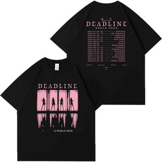 Generic Deadline T-Shirt 2025 World Tour Grafik-Support High Street Baumwolle Merch Shirt(A,2XL)