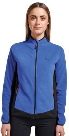ATHL DPT. Veste polaire sportive pour femme avec col montant ou capuche dans des couleurs tendance pour les activit&eacute;s de plein air, Col montant bleu/noir, M
