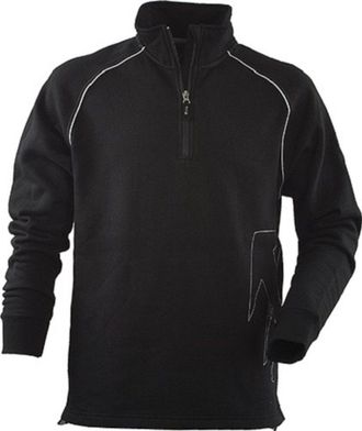 Job Hoodie Dachdecker Sweat Troyer BAKUM mit Zunftemblem Schwarz