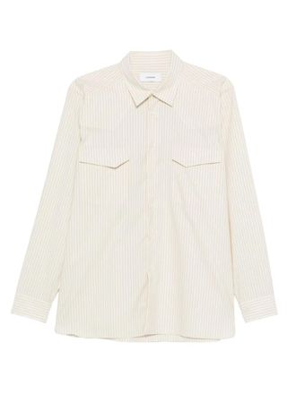 Lardini Gestreiftes Hemd mit Brusttaschen - Nude