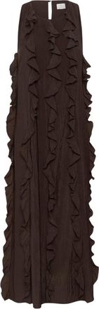 Kaffe Ines Kleid - - Dresses - Damen - Braun - XL