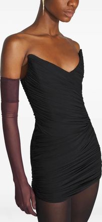 MUGLER Drapiertes Minikleid - Schwarz