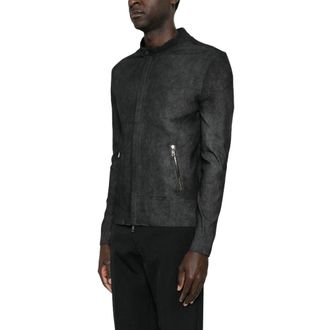 Giorgio Brato Homme, Vestes, Noir, Taille: XL Leather Biker Jacket