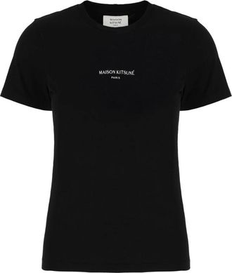 Maison Kitsun&eacute; Femme, Tops, Noir, Taille: 42 FR T-Shirt