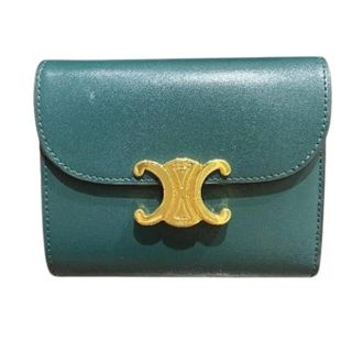 Celine Portefeuille Pre-owned (tri-fold) - Femme - Pre-owned - Vert - Taille: ONE Size