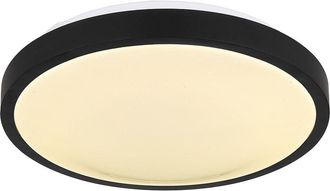 Globo Lighting Globo LED-Deckenleuchte - Schwarz matt - Weiß - Acryl - Metall - Ø 30 cm - mit Bewegungssensor