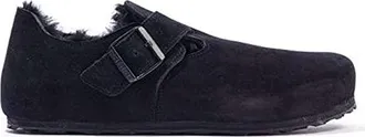 Birkenstock Unisex London Shearling Suede Shearling Black Chaussures 39 EU