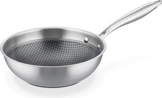 GSW Sauteuse Inoxxa Black, Kleine Edelstahlpfanne, Beschichtete Schwenkpfanne, Hochwertige kleine antihaft Sautepfanne für Induktion, Ceran, Gas & Elektro