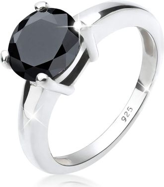 Elli Ring Damen Solitär mit Zirkonia Steinen in 925 Sterling Silber