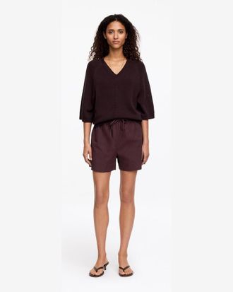 Arket Popeline-Shorts Mit Kordelzug -Braun