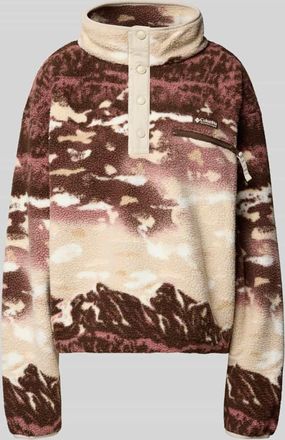 Columbia Fleeceshirt mit Stehkragen und Label-Patch Modell Helvetia II