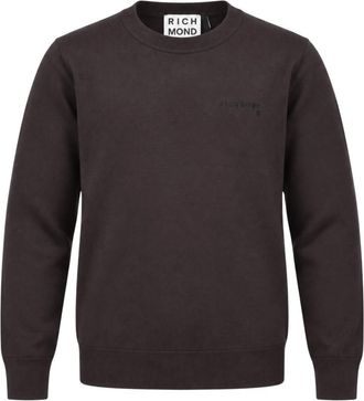 John Richmond Rundhals-Pullover aus Wolle - - Knitwear - Herren - Braun - M