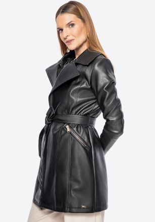 Wittchen Damen-Kunstledermantel Schwarz