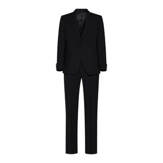 Lardini Einkn&ouml;pfiger Wollanzug - - Suits - Herren - Schwarzk - XL