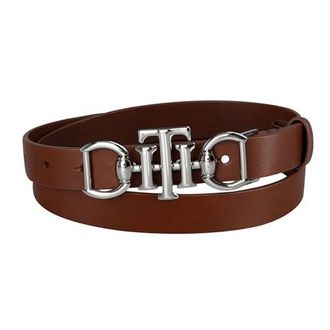 Tommy Hilfiger Th Horsebit Plaque Buckle Ceinture, Cognac, L Femme