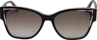 Karl Lagerfeld Femme, Accessoires, Noir, Taille: ONE Size Lunettes de soleil rectangulaires angulaires