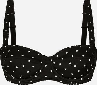 Dolce & Gabbana Balconette-bh Punkteprint - Frau Unterwäsche Drucken 1b