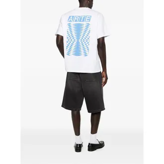 Arte Cotton Crew Neck T-Shirt - White
