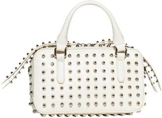 John Richmond Femme, Sacs, Blanc, Taille: ONE Size Mini Sac &agrave; Main avec Clous D&eacute;coratifs