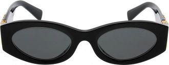 Miu Miu MU 11Ws Oval Sonnenbrille - - Accessories - unisex - Schwarzk - ONE SIZE