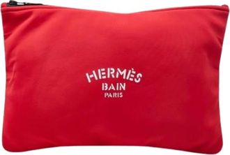 Herm&egrave;s Sac pochette vintage doccasion - Femme - Pre-owned - Rouge - Taille: ONE Size