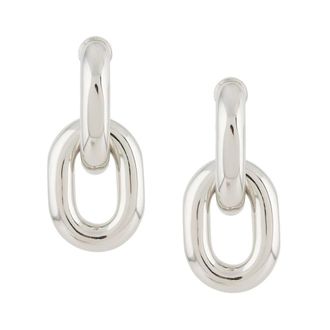 Paco Rabanne XL Link Double Hoop Earrings - - Accessories - Damen - Grau - ONE SIZE