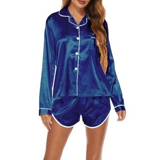 Generic Pyjama boutonn&eacute; pour femme - Combinaison d&eacute;contract&eacute;e &agrave; capuche avec poches pour lautomne et lhiver - V&ecirc;tement de nuit polyvalent pour lint&eacute;rieur et l