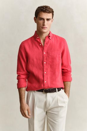 GANT Herren Leinenhemd (XXXL) ROSE Rot