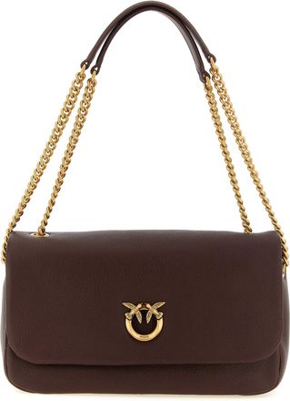 Pinko Braune Lammleder Schultertasche
