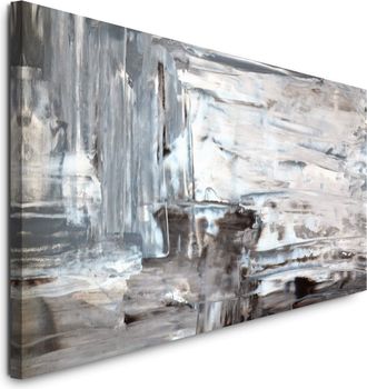Paul Sinus Art GmbH Abstrakt auf Papier 120x 50cm Panorama Leinwand Bild XXL Format Wandbilder Wohnzimmer Wohnung Deko Kunstdrucke