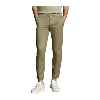 Fay Homme, Pantalons, Vert, Taille: W40 Pantalon en Gabardine de Coton Stretch