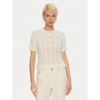 Tommy Hilfiger Poloshirt WW0WW43504 Creme Regular Fit