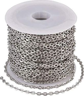 Generic 10M Fer Croix c&acirc;ble cha&icirc;ne Bricolage Rouleau cha&icirc;ne Bijoux Collier Bracelet Faisant Argent/dor&eacute;/Antique Bronze/Platine couleurOp&eacute;ration Facile