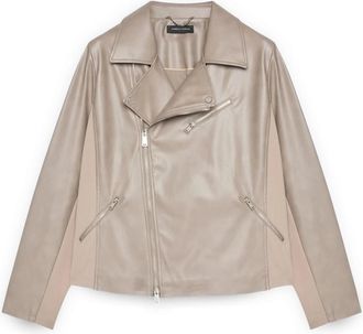 Fiorella Rubino Femme, Vestes, Gris, Taille: 52 FR Biker Jacket